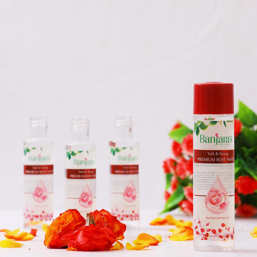 Banjara's Rose Water (Premium) 5Ltr, 1Ltr, 120ml, 60ml & 30ml – B E STORE